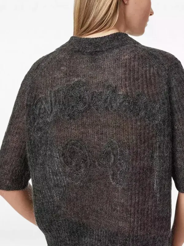 ALLSAINTS Logo-embroidered Polo-style Sweater