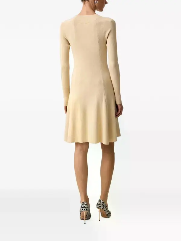 Armani Exchange Ribbed Long-sleeves Mini Dress