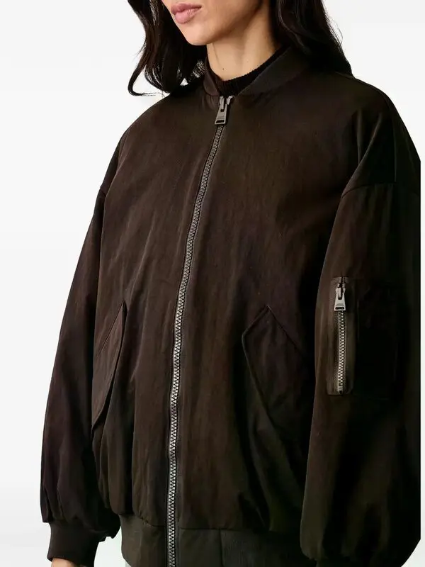 Armani Exchange Blouson Logo-embroidered Bomber Jacket