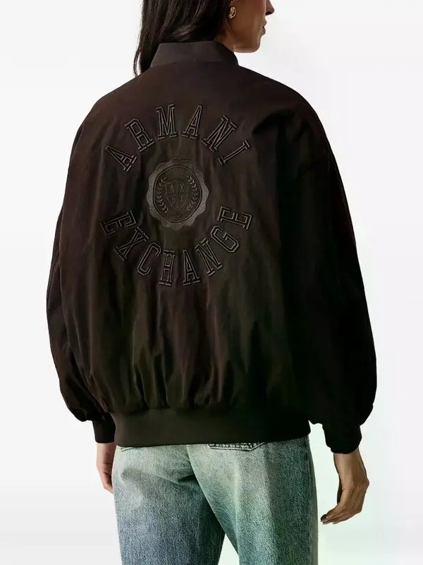 Armani Exchange Blouson Logo-embroidered Bomber Jacket