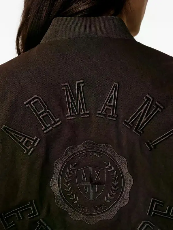 Armani Exchange Blouson Logo-embroidered Bomber Jacket
