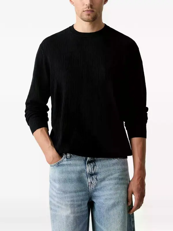 Armani Exchange Long-sleeves Sweater - Black