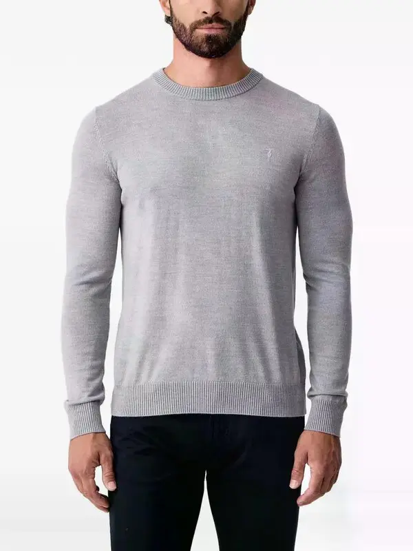 TRUSSARDI Embroidered-logo Crew-neck Sweater