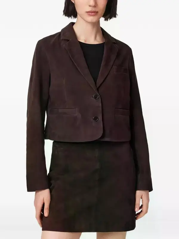 ALLSAINTS Cropped Suede Blazer