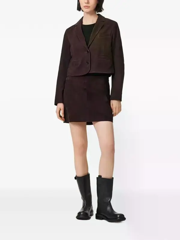 ALLSAINTS Cropped Suede Blazer