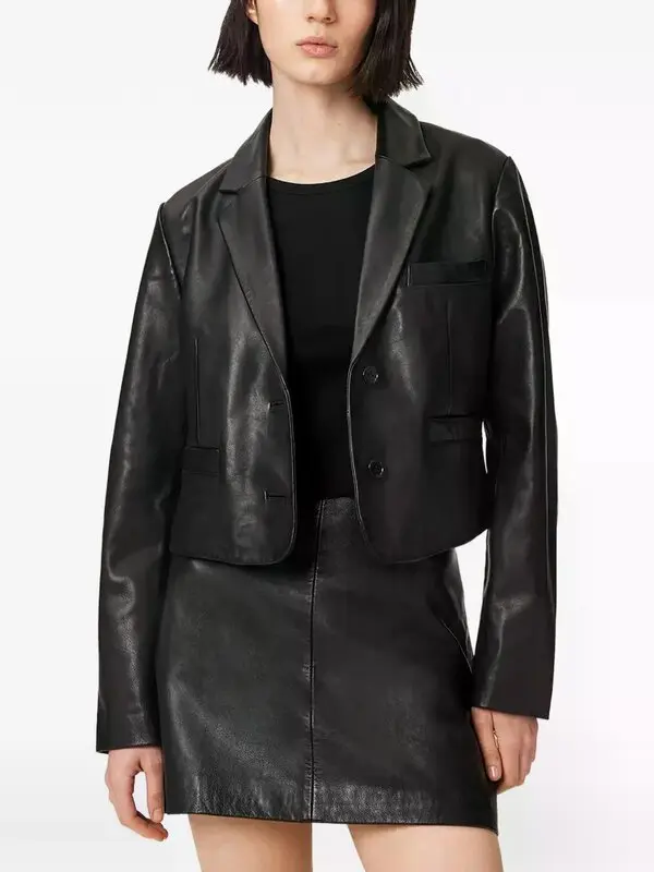 ALLSAINTS Cropped Leather Jacket