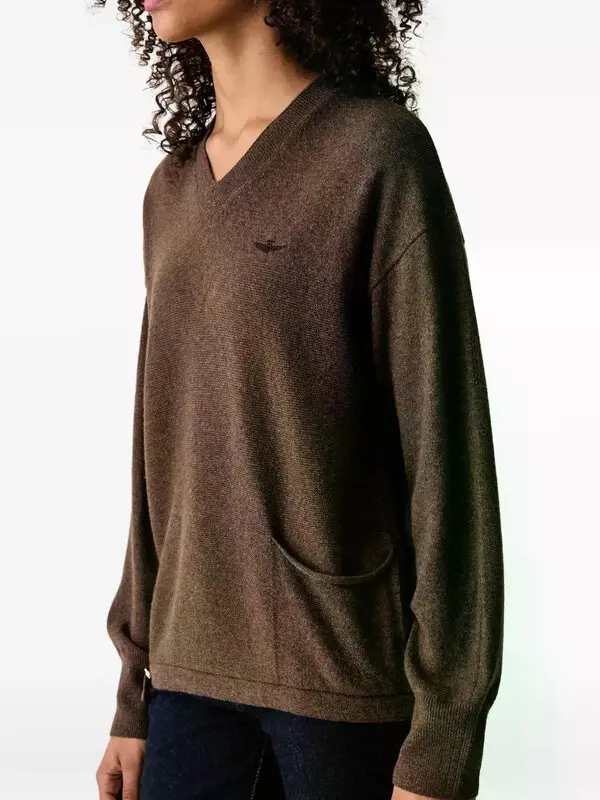 AERONAUTICA MILITARE V-neck Patch-pocket Sweater