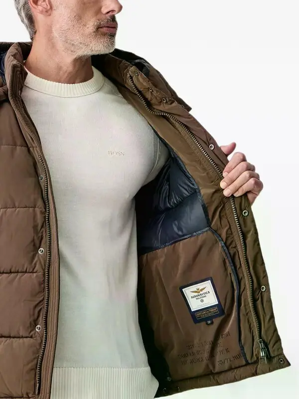 AERONAUTICA MILITARE Quilted Hooded Jacket