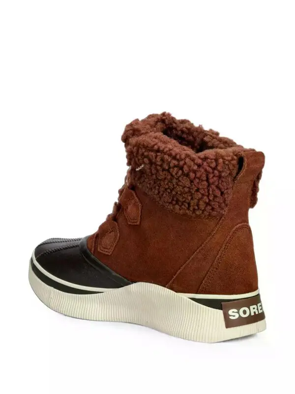 Sorel Shearling-trim Panelled Ankle Boots