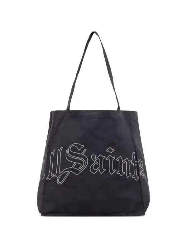 ALLSAINTS Logo-print Canvas Tote Bag - Black