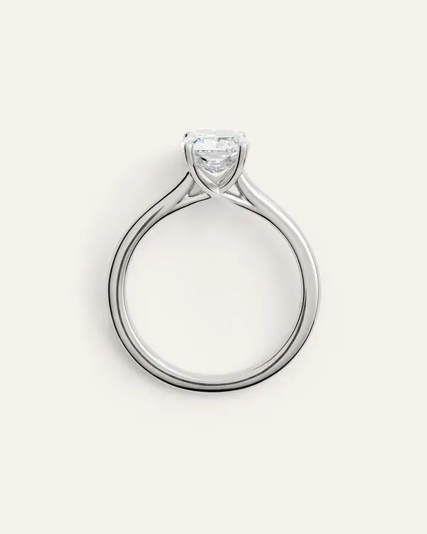 Quince Lab Grown Diamond Elongated Cushion Trellis Cathedral Engagement Ring 2ct - Platinum