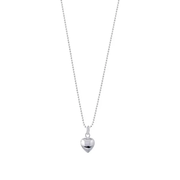 VON TRESKOW Fine Box Chain Necklace With Solid Heart