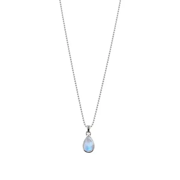 VON TRESKOW Fine Box Necklace With Pear Moonstone