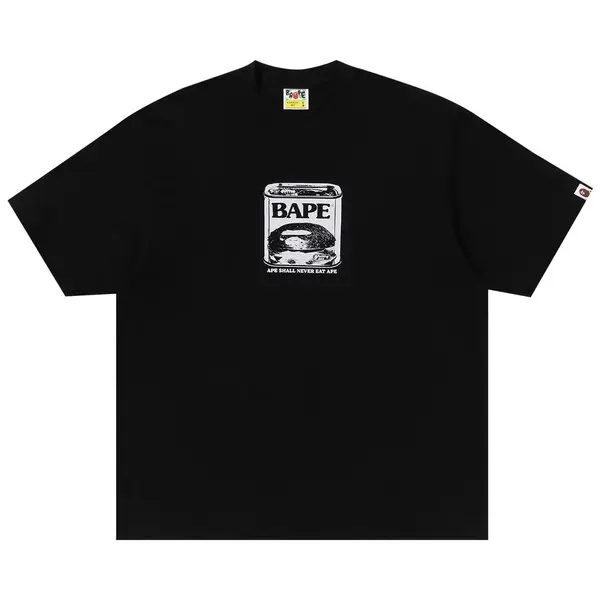 A BATHING APE Can Food Logo Relaxed Fit Tee