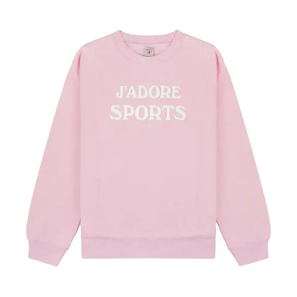 Sporty & Rich Jadore Flocked Crewneck 'laffy
