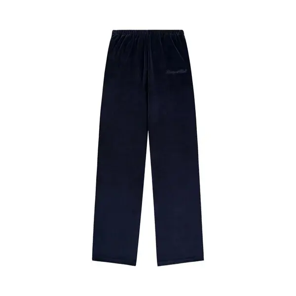 Sporty & Rich Signature Logo Krystal Trackpant 'dark Navy Crystal - Blue