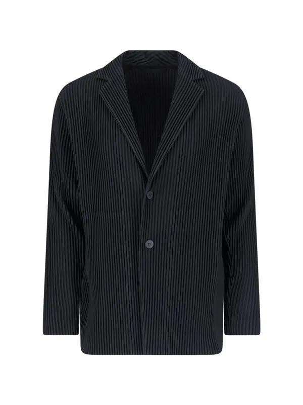 Issey Miyake Tailored Pleated Jacket In 100% Polyester