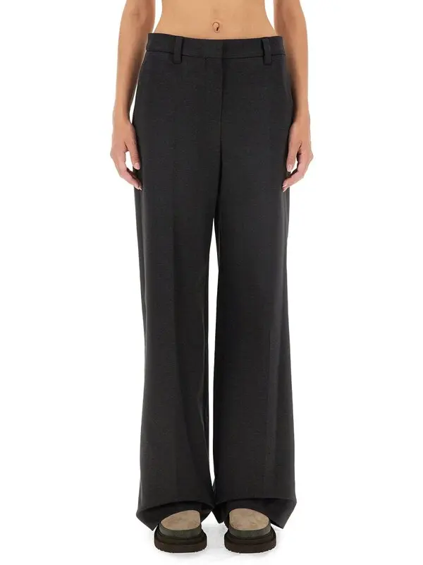 Brunello Cucinelli Wide-leg Cotton-blend Pants