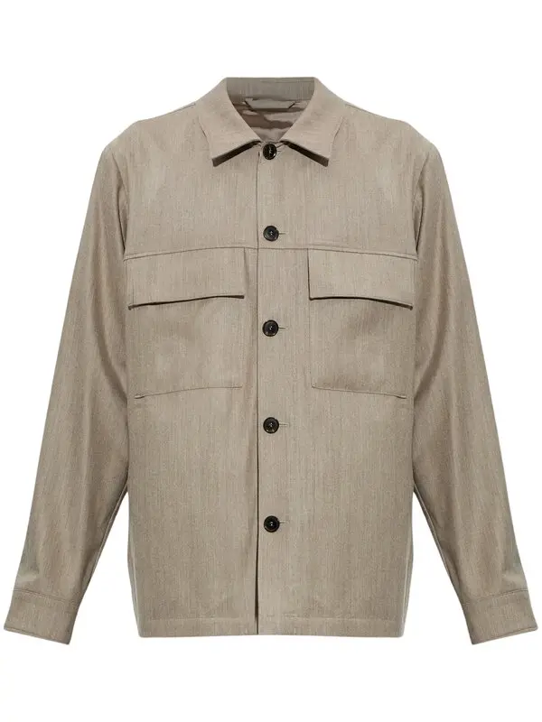 Paul Smith Wool-cashmere Dress Shirt - Grey