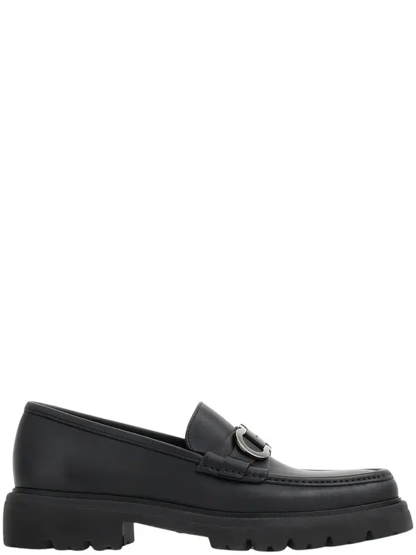 FERRAGAMO 100% Calf Leather Flat Shoes