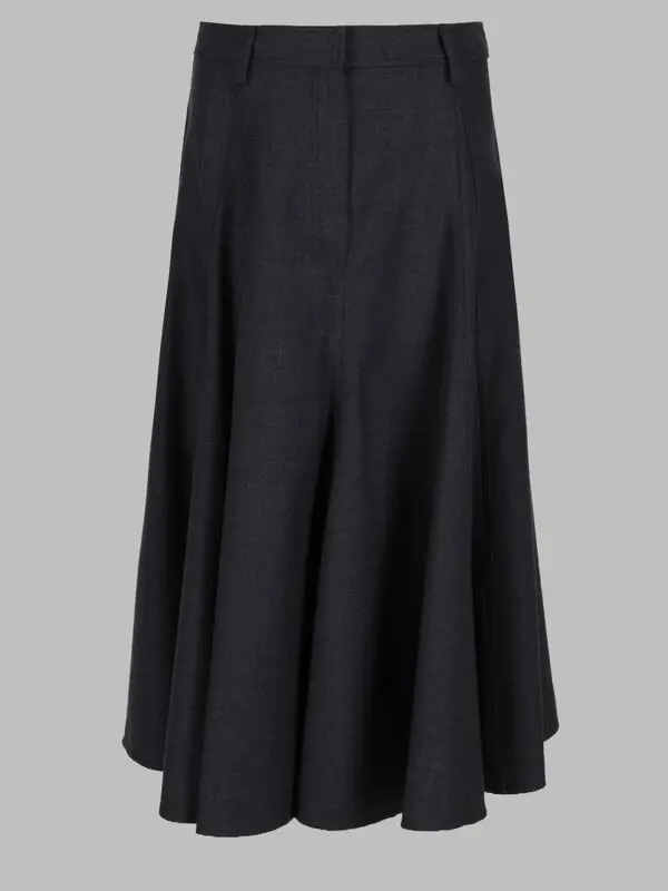 Brunello Cucinelli Midi Wool Skirt