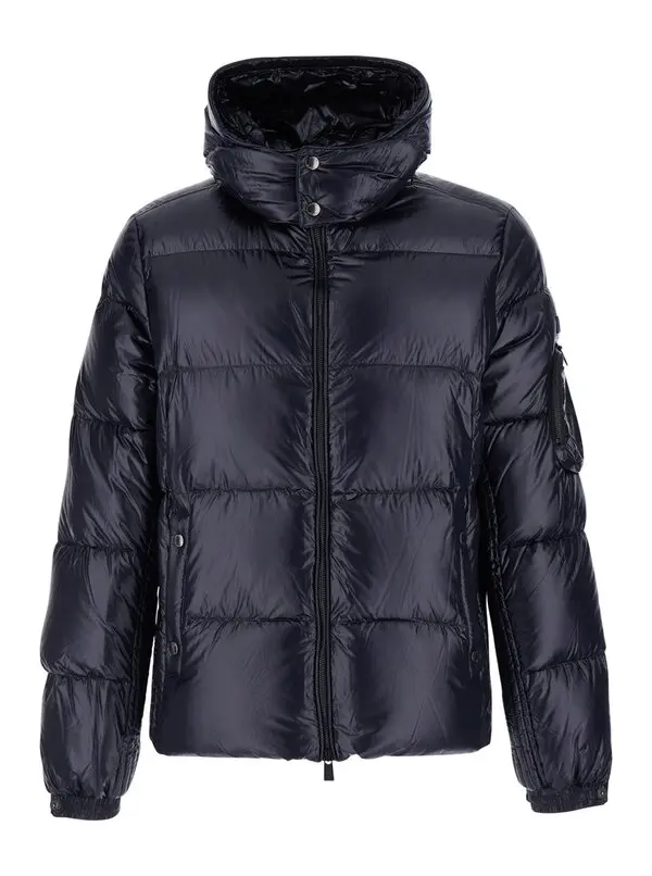 TATRAS Belbo Tech Fabric Down Jacket With Removable Hood And Logo Sleeve Patch For