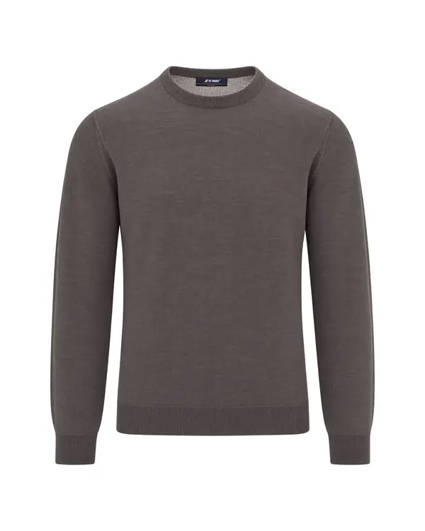 K-WAY Crewneck Sweater - Brown Dark
