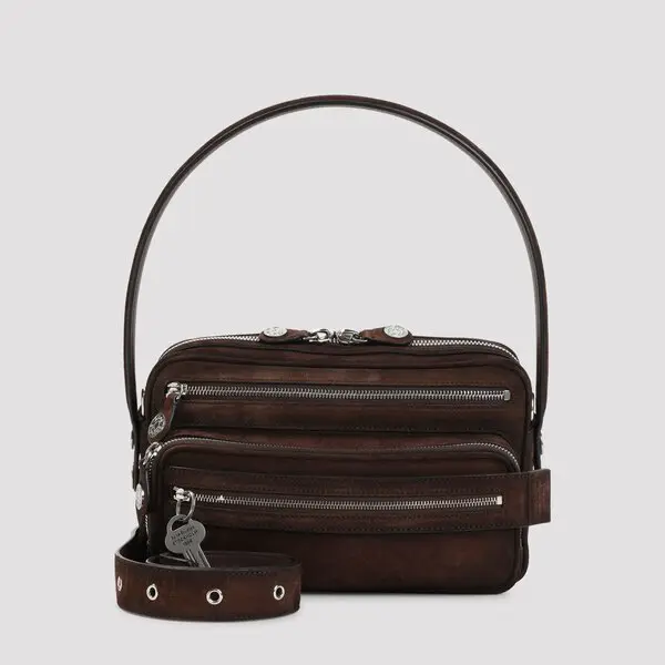 Acne Studios Suede Wax Mini Shoulder Bag - Brown