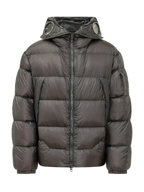 C.P. COMPANY C. P. Company Medium Down Jacket With Technical Shell - Silver Birch