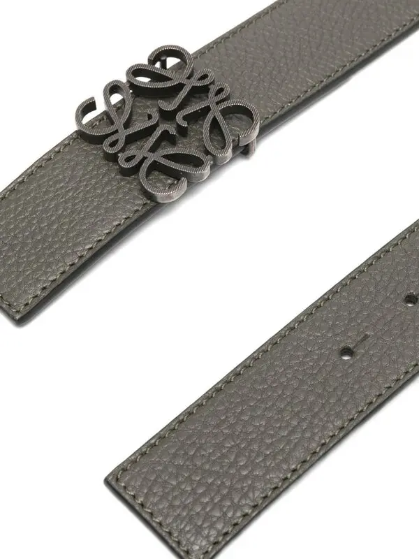 Loewe Anagram Leather Belt - Green