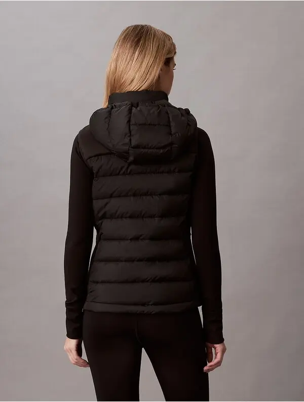Calvin Klein Mixed Media Puffer Vest - Black