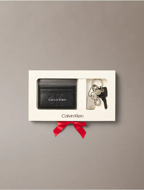 Calvin Klein Bold Monogram Card Holder & Key Fob