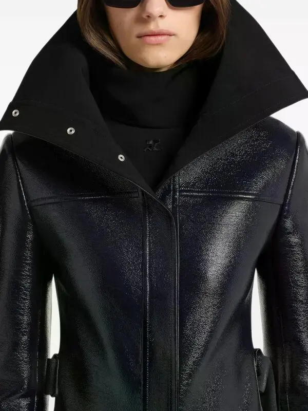 COURREGES High-collar Vinyl Coat