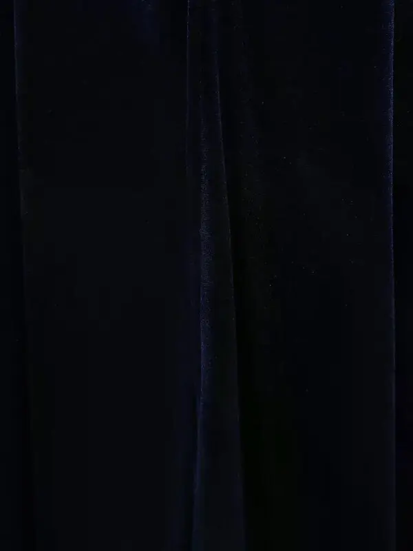 BLANCA VITA Velvet Long-sleeve Midi Dress