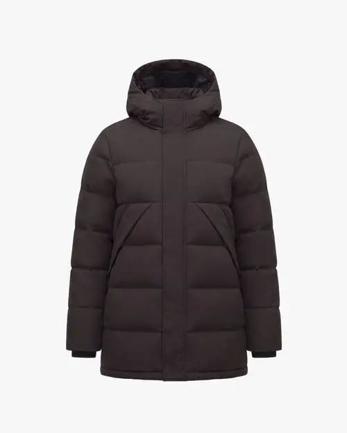 QUARTZ CO. Harper Edition | Hooded Down Winter Jacket - Alpine Bark