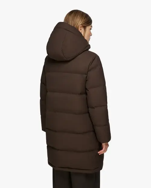 QUARTZ CO. Harper Edition | Hooded Down Winter Jacket - Alpine Bark