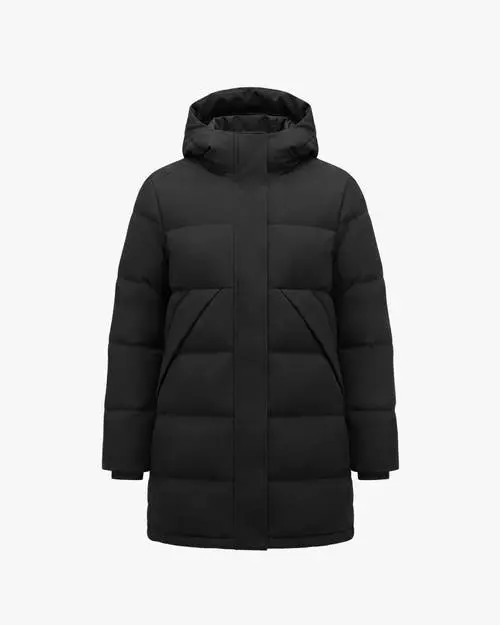 QUARTZ CO. Harper Edition | Hooded Down Winter Jacket - Black