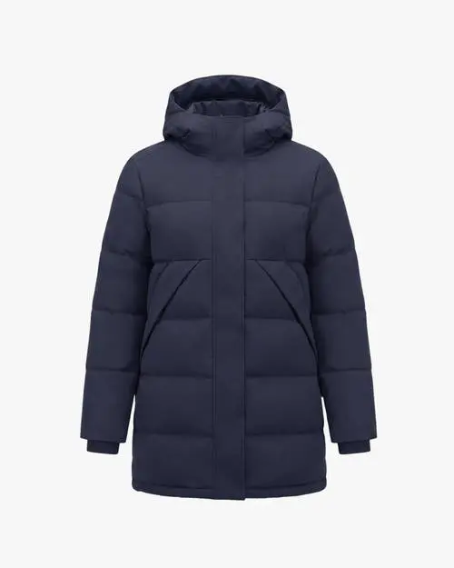 QUARTZ CO. Harper Edition | Hooded Down Winter Jacket - True Navy