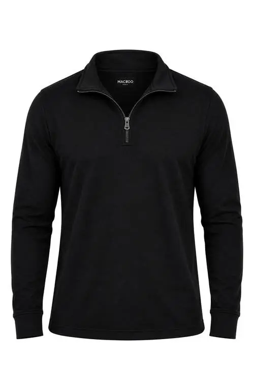 MACEOO Mercerized Cotton Quarter Zip Sweater