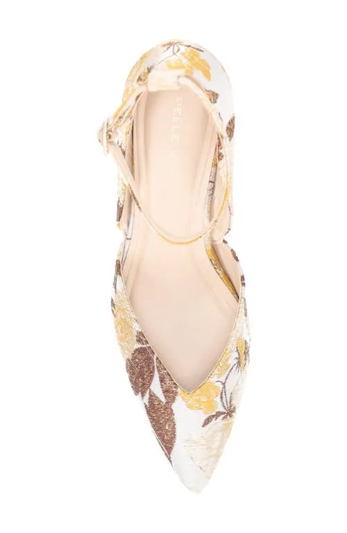 Pelle Moda Ragan Pointed Toe Leather Pump - Gold Multi