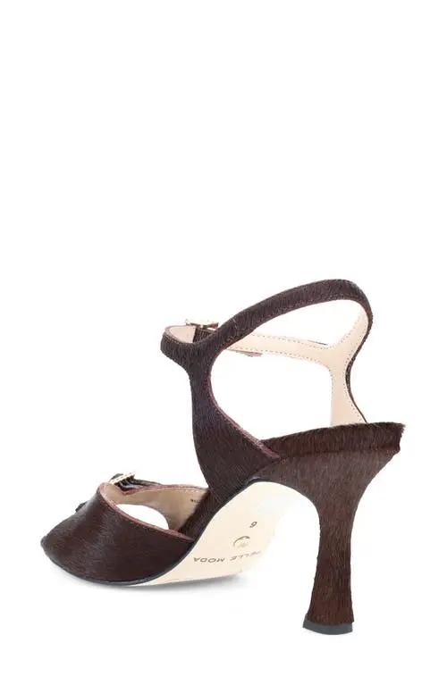 Pelle Moda Winny Calf Hair Sandal - Espresso