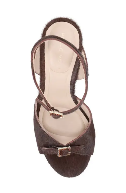 Pelle Moda Winny Calf Hair Sandal - Espresso