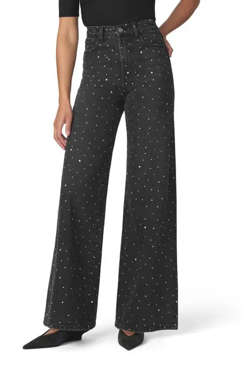 Joe's Jeans Mia Embellished High Waist Wide Leg Jeans