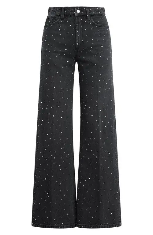 Joe's Jeans Mia Embellished High Waist Wide Leg Jeans