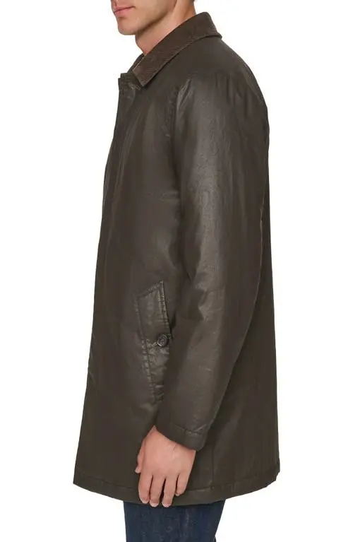 Cole Haan Coated Cotton Barn Coat