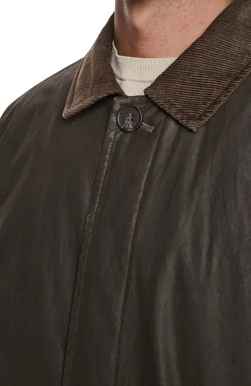 Cole Haan Coated Cotton Barn Coat