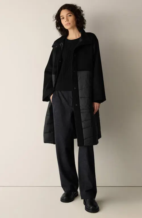Eileen Fisher Stand Collar Coat