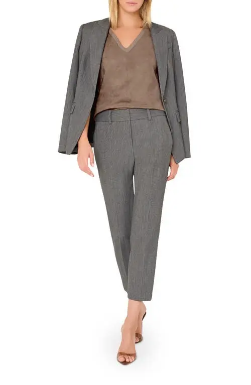 MILLY Nicola Wool Blend Crop Pants