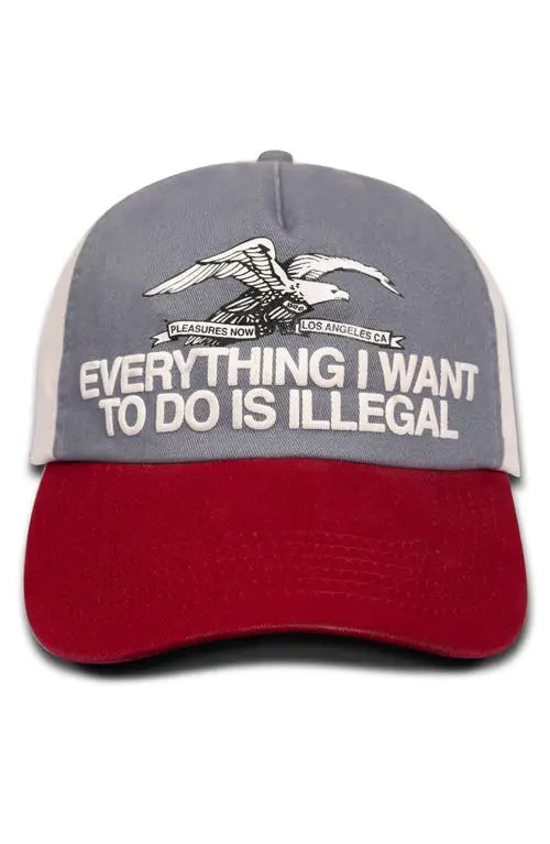 PLEASURES Illegal Snapback Baseball Cap - Multi