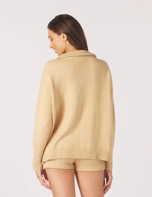 GLYDER Elevated 1/4 Zip - Tan